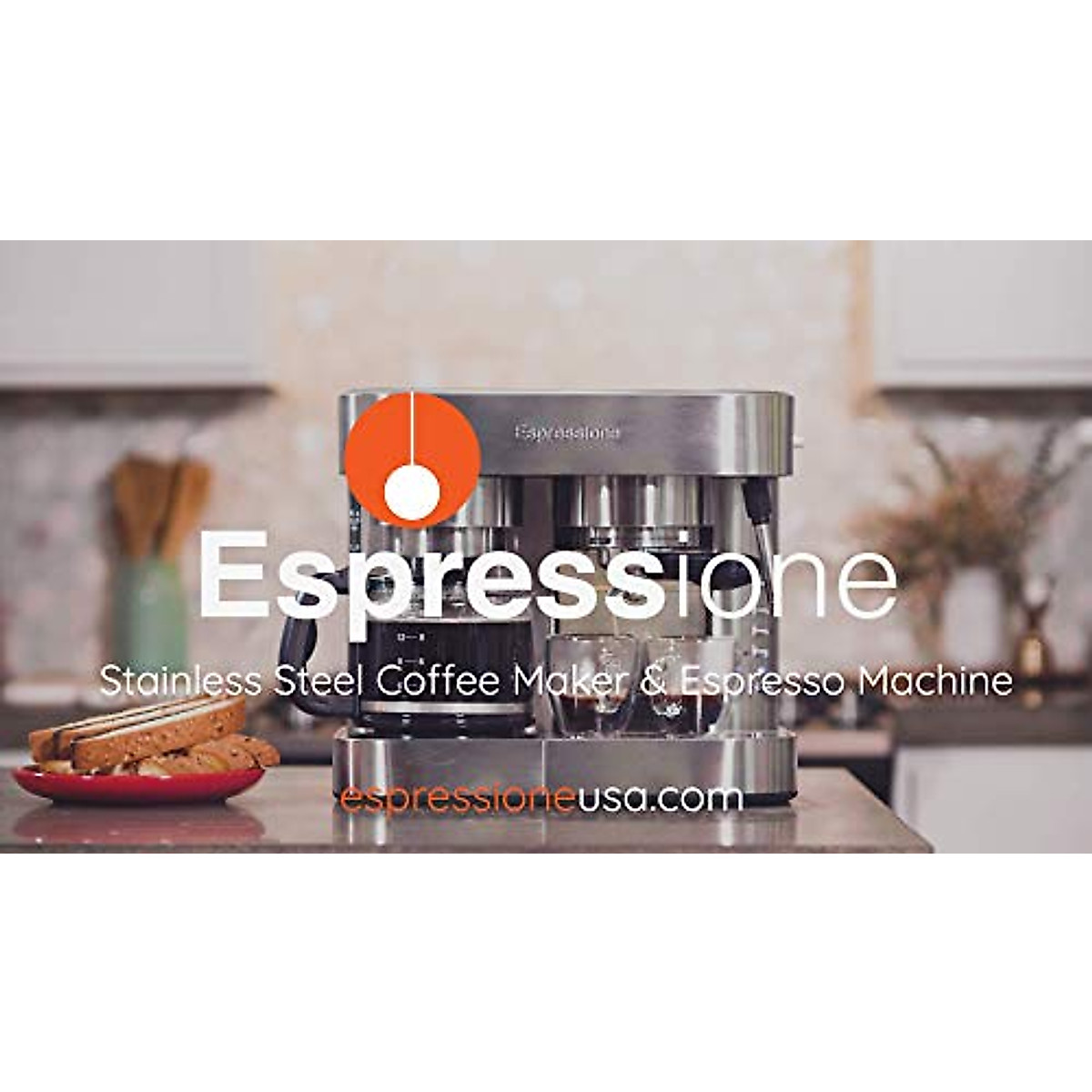 Espressione Combination Stainless Steel Espresso + Coffee Maker, 10 cups