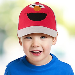 Sesame Street Boys Baseball Hat, Elmo, Abby Cadabby & Bart Simpson Adjustable Cap For Toddler Ages 2-4 Or Kids Ages 4-7