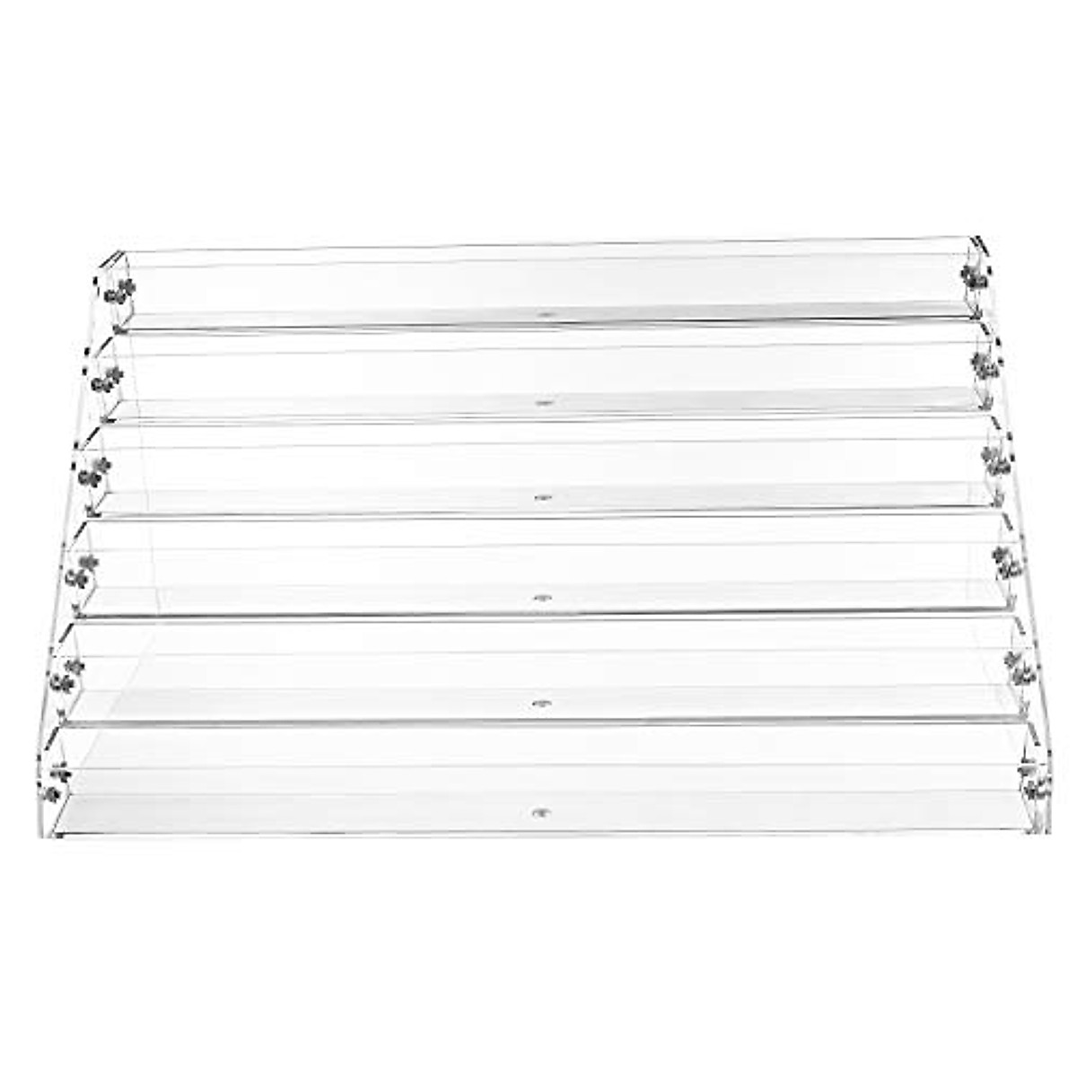 HBlife Clear Nail Polish Organizer 6 Tier Acrylic Display Rack Holds Up to 72 Bottles