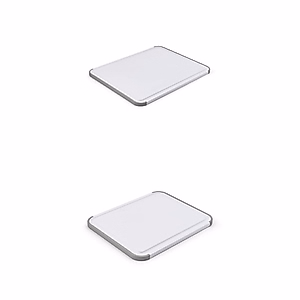 KitchenAid Classic Nonslip Plastic Cutting Board, 11x14-Inch, WhiteandKitchenAid Classic Nonslip Plastic Cutting Board, 8x10-Inch, White