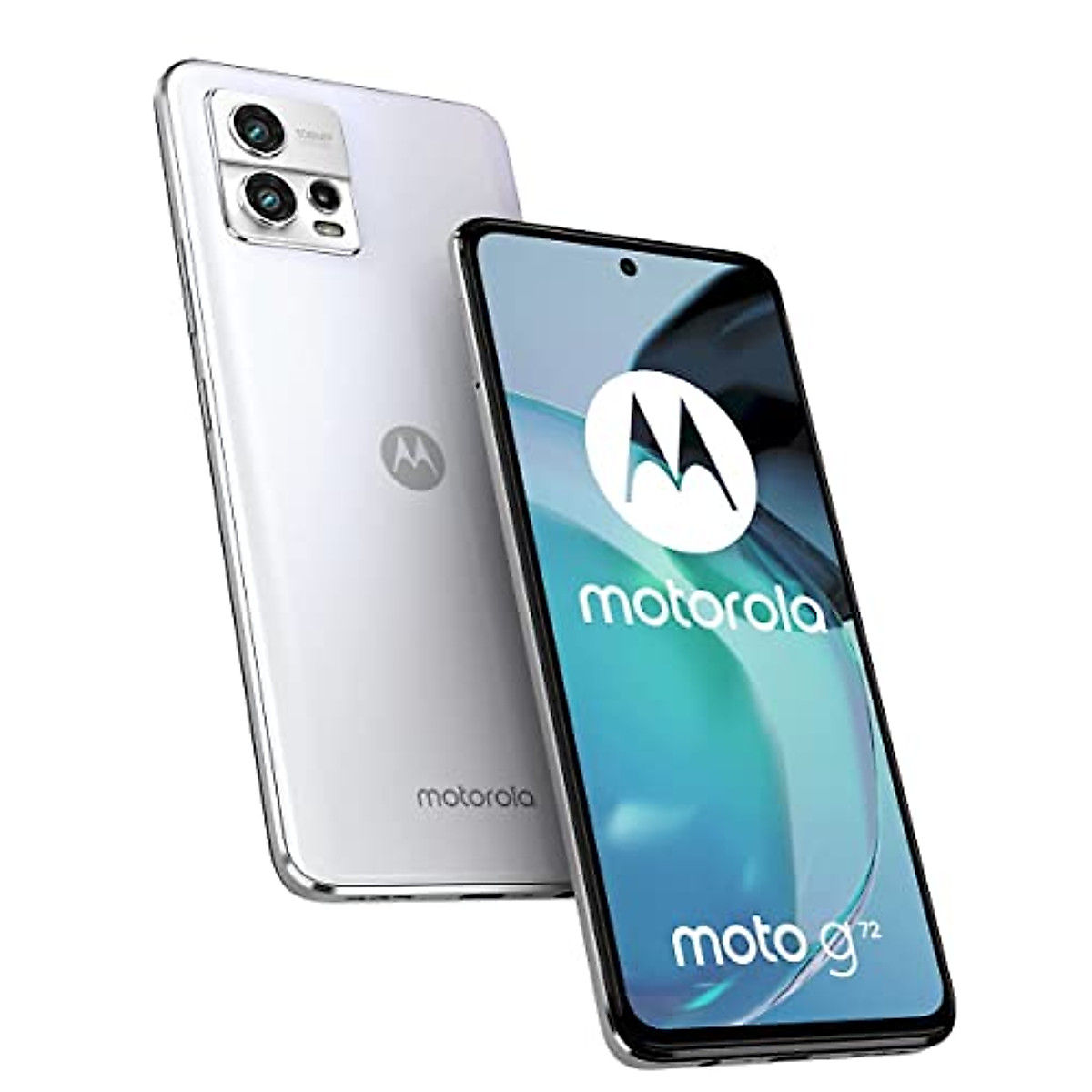 Motorola Moto G72 4G LTE 128GB + 6GB Unlocked Global (ONLY Tmobile/Metro/Mint/Tello USA Market) NFC 108MP Triple Camera + (Fast Car Charger Bundle) (Bright White)