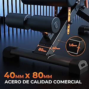 900LBS Adjustable Weight Bench - Bonvork Foldable Workout Bench Press with 80 X 40MM Heavy Duty Steel for Home Gym,Incline Decline Strength Training Bench for Full Body Exercise with Fast Folding