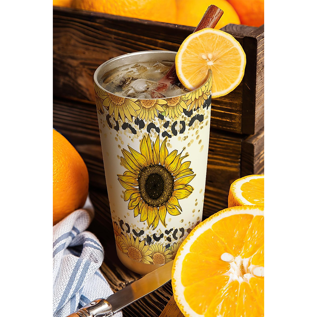 20oz Sunflower Mother Tumbler, Amazing Loving Strong Happy Selfless Graceful, Mom, Grandma Gifts, Coffee Thermos for Women, Stainless Steel Double Wall Vacuum Insulated Coffee Mug, Travel Cup with Lid