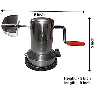 Yadnesh Coconut Scraper Peeler Grater Coconut Grater Scraper Shredder Hand Operated Rotating Kitchen Coconut Scraper Peeler/Shredder With Vacuum Base, Stainless Steel Grater For Kitchen 9 Inch