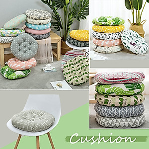 TUNKENCE Chair Pads for Patio Dining Chairs Chair Cushions for Outdoor Furniture Round Cushions Indoor Outdoor Patio Reversible Chair Pad, 16x16 Inch