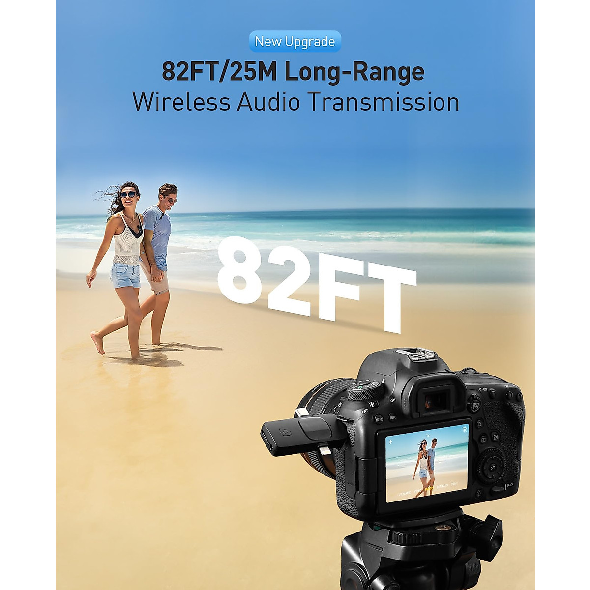 MENERESAS Mini Microphone, 3 in 1 Wireless Lavalier Microphones for iPhone, iPad, Camera and Android Devices, Noise Reduction Lapel Mic, Clip on Mic for Video Recording Vlog, YouTube, Interview
