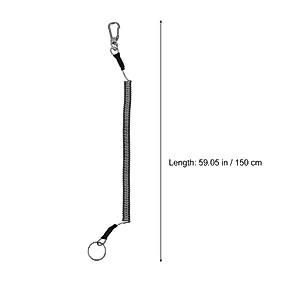 VICASKY 4pcs Miss Rope Wallet Spring Coil Rope Key Lanyard lanyards for Keys for Men Fishing Rope Bag Tool Spiral Spring Lanyard Keyring Accessories TPU Travel Metallic line Steel Wire