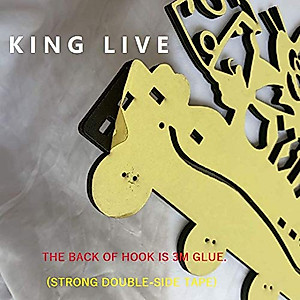 cherry sun Cat Welcome Design Key Hook Wall Door Clothes Coat Hat Hanger Key Holder with 5 Hooks Strong Adhesive Sticker Wood Hook,Entryway,Birthday Gift.(P2)