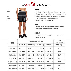 BALEAF Biker Shorts Women Yoga Gym Workout Spandex Running Volleyball Tummy Control Compression Shorts with Pockets Soft 8" Blue XL