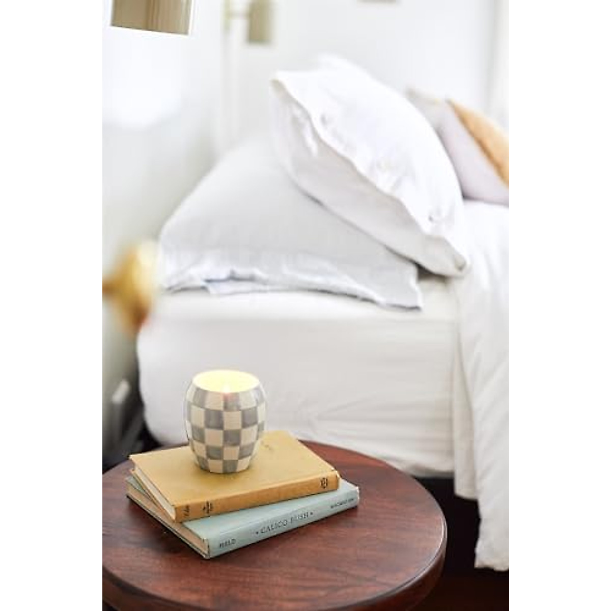 Paddywax Checkmate Artisan Hand-Poured Scented Candle, 11-Ounce, Cotton + Teak