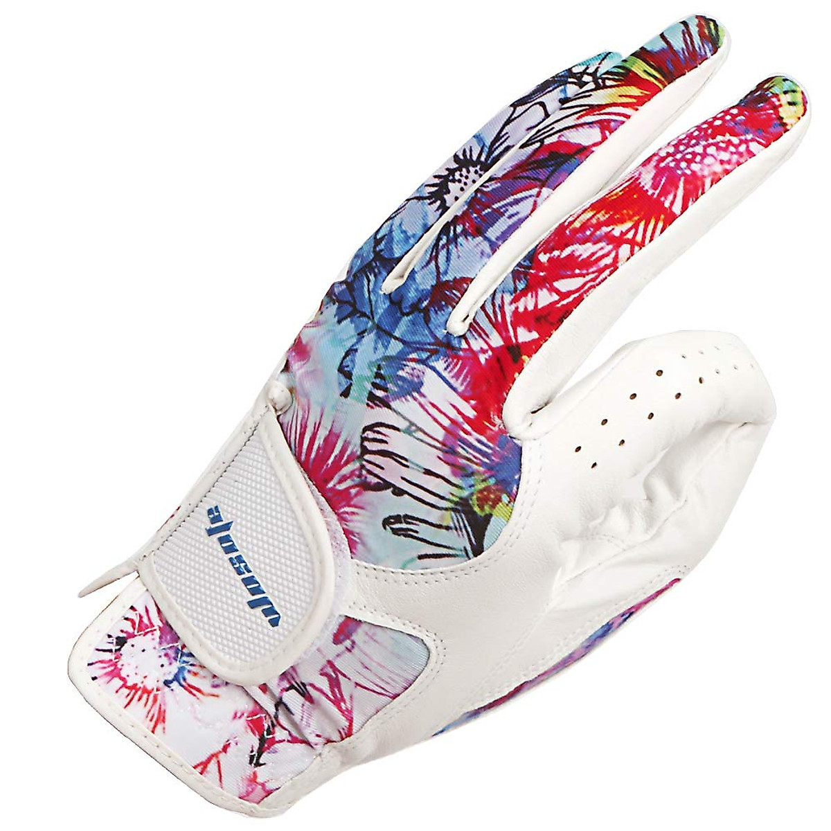wosofe Golf Glove Women Pair Cool Leather Both Hand Summer Floral Large Colorful Breathable Sport Gloves