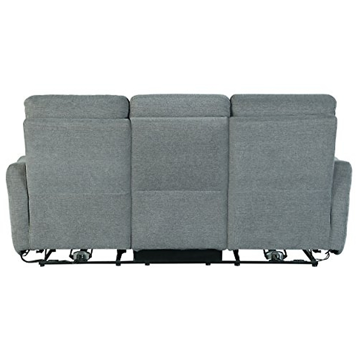 Homelegance Edition 78" Fabric Power Double Lay-Flat Reclining Sofa, Dove