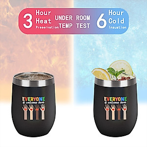 liabiliies Coffee Tumbler Everyone is Welcome Here Tumbler with Lid and Straw Insulated Tumbler Stainless Steel Tumblers