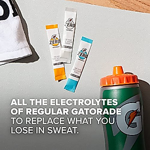 Gatorade G Zero Powder, Orange, 0.10oz Packets,(120 counts) , Pack of 12