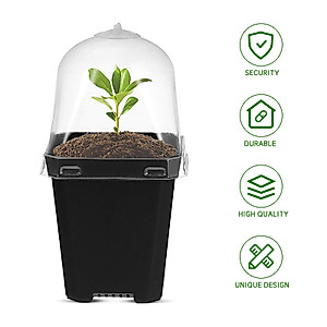 GANAZONO Plant Propagation Plant Propagation 12 Sets of Plastic Nursery Pots with Humidity Dome Flower Plant Container Starting Pot Cup for Flower Clear Pot Outdoor