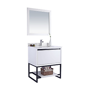 Laviva Alto 30 - White Cabinet White Quartz Countertop