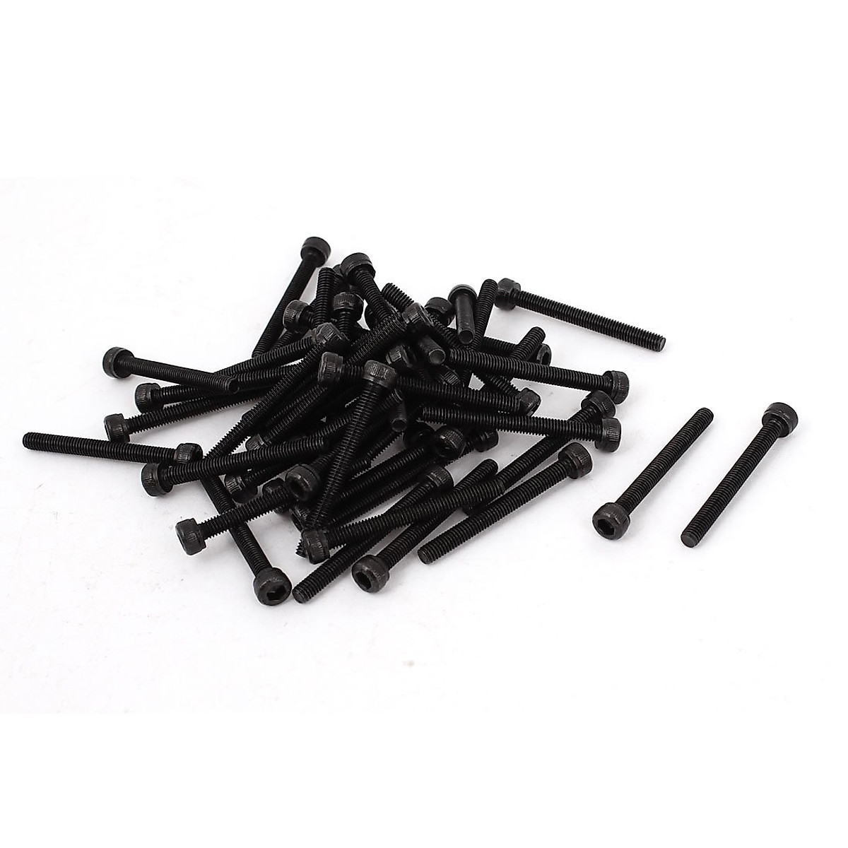 uxcell M3 x 28mm Hex Bolt Socket Head Cap Machine Screws Fasteners Black 50Pcs
