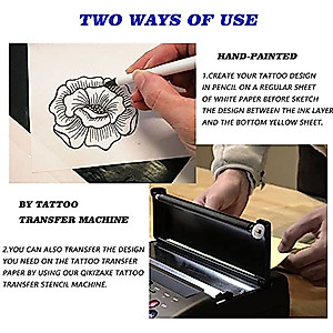 Calicon Tattoo Transfer Paper, 20 Sheets Tattoo Stencil Paper for Tattooing to Skin, 4 Layers Premium Thermal Stencil Paper DIY Tattοο Tracing Paper for Tattoo Transfer Kit Tattoo Supplies, A4 Size