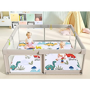 50 x 50 Play Mat for LIAMST and TODALE Baby Playpen, Non-Slip Washable Baby Playpen Mat, Baby Crawling Mats for Floor, Portable Travel Large Play Mats for Toddlers and Infants