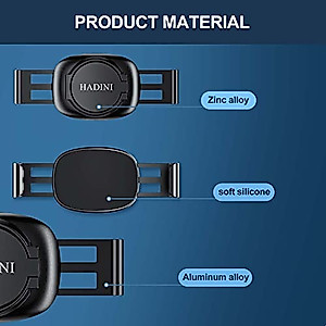 HADINI Metal Phone Clamp for Magnetic Car Mount Metal Phone Clip Work for All Magnet Car Holder [Clamp and Remove at Anytime] Phone Magnetic Plate Compatible with The Smartphones  from 4.7-7 inch
