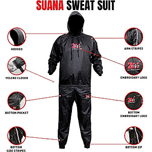 2Fit Heavy Duty Sweat Suit Sauna Exercise Gym Suit Fitness, Weight Loss, AntiRip (4XL)