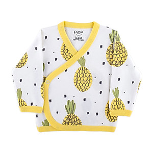 0-3M Unisex Baby Layette Set Neutral Baby Clothes Baby Gift Sets for Girl and Boy 5-Piece Pineapple Pattern 0 Cotton By Yellow 0-3 months B-01 Yellow