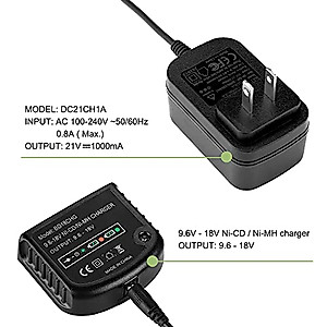 Powilling 2Pack 6.5Ah Lithium Battery Replacement for Black and Decker 18V Battery Firestorm 18v Battery HPB18 HPB18-OPE 244760-00 A1718 FS18FL FSB18 Firestorm 18V Battery(Charger Included)