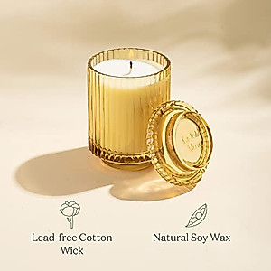 LA JOLIE MUSE Sandalwood & Patchouli Scented Candle, Candles for Home Scented, Luxury Glass Jar Candles for Gift and Home Decor, 80 Hours Long Burning