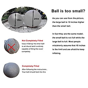 Exercise Ball Chair with Fabric Cover, Pilates Yoga Ball Chair for Home Office Desk, Pregnancy Ball & Balance Ball Seat to Relieve Back Pain, Improve Posture, Birthing Ball for Pregnancy (Blue)