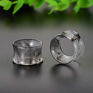 COOEAR 2 Pairs Matched Set Gauges for Ears Flesh Tunnels Kits Plugs Earrings Grey Acrylic Ear Expander Stretchers Piercing.