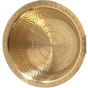 MUKE® Brass Hammered Patila, Brass Tope, Brass Cookware, Patila, Round Heavy Bottom Tapeli, Bhagona (1.5 Liter)
