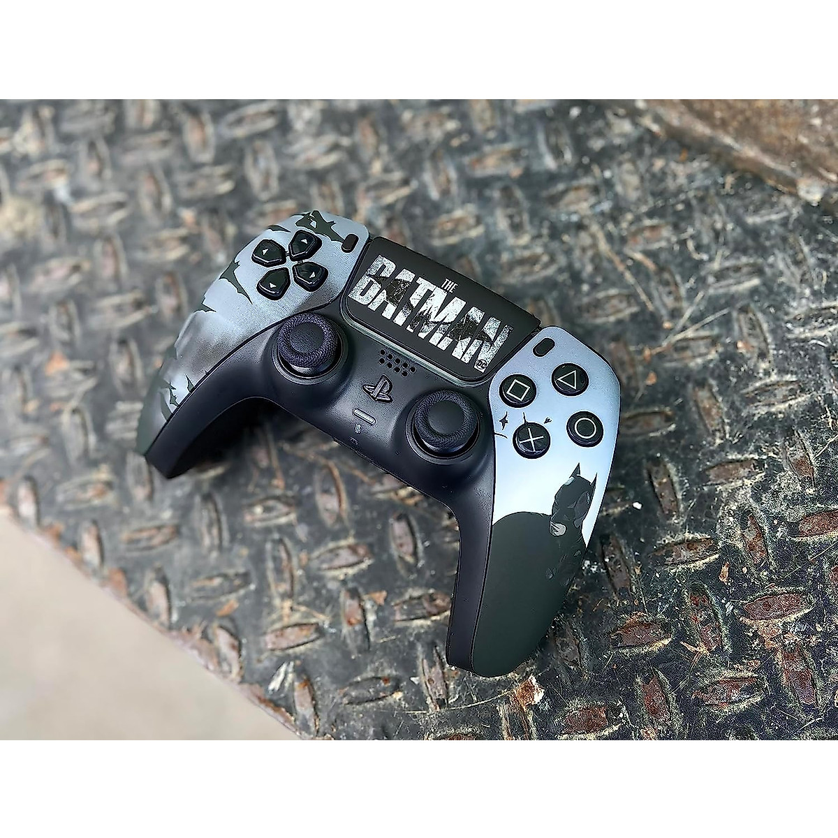 MODDEDZONE Smart Extreme Modded Controller + Anti Recoil 2 Remap Buttons & Interchangeable Thumbsticks & Hair Triggers, Tactical Buttons Compatible with PS5 Custom Controller PC (Bat)