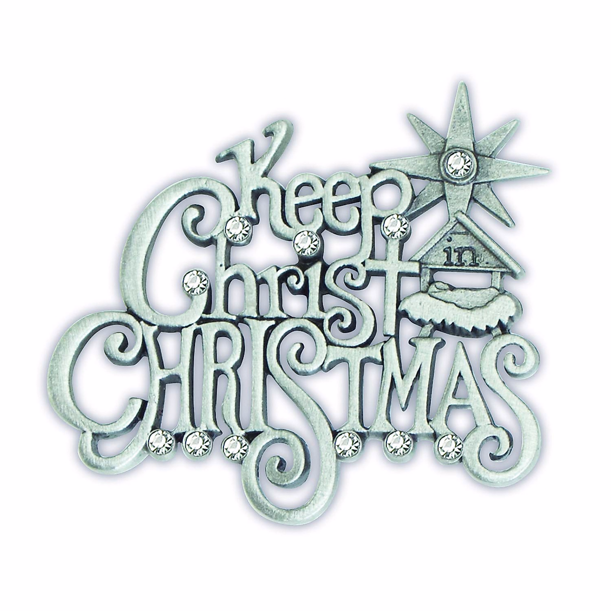 COU Cathedral Art (Abbey & CA Gift) Keep Christ in Christmas Pin, One Size, Multi