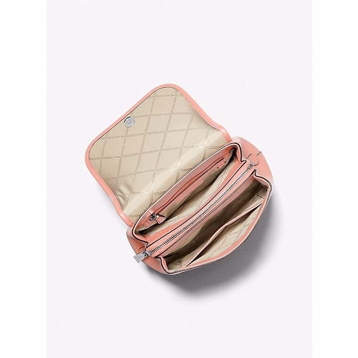 Michael Kors Harrison Medium Saffiano Leather Backpack (Pink)