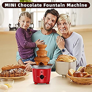 Outamateur Chocolate Fountain Machine,3-Tier Electric Melting Machine,16-Ounce Hot Chocolate Fondue Pot With 4PCS Food Forks for Sweet Treats,Fruits,Nuts,Marshmallows
