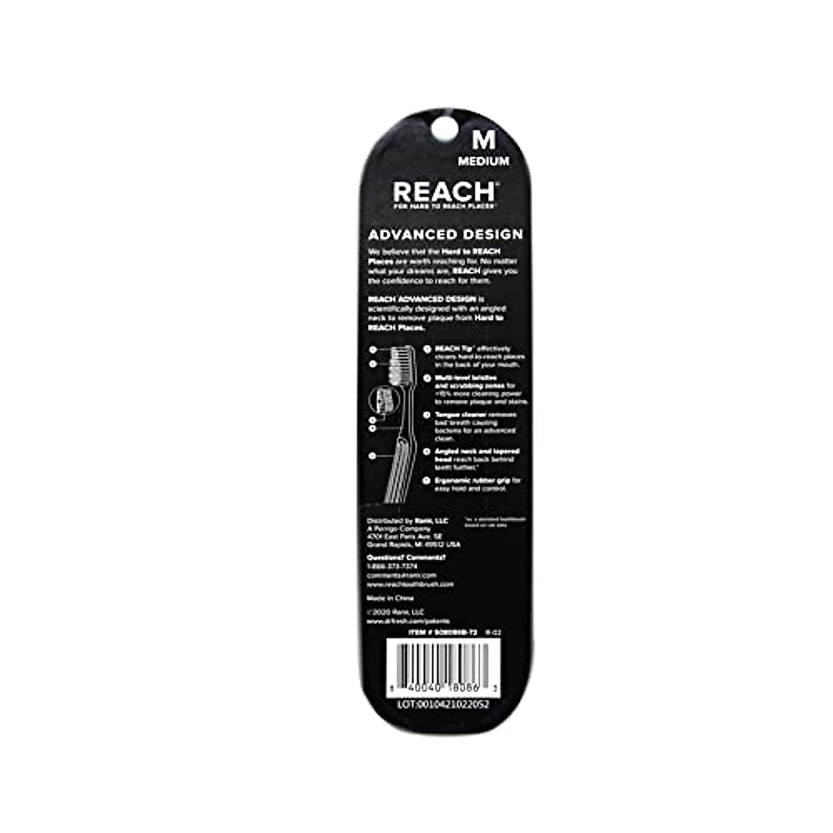 REACH Advanced Design for hard to reach places, MEDIUM, 3-count