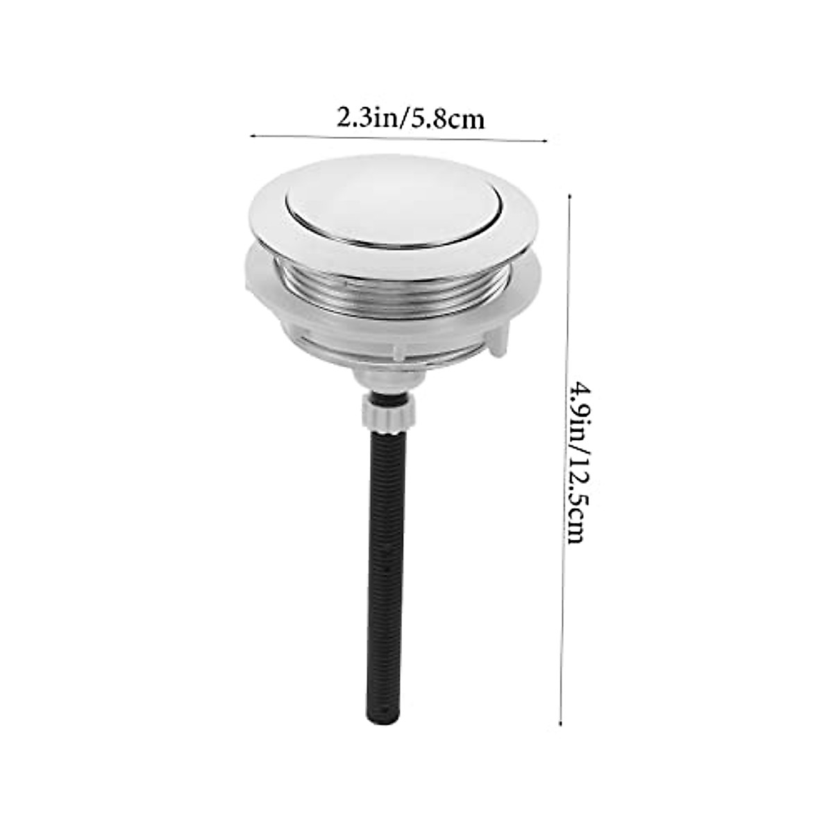 DOITOOL Toilet Button Old Fashioned Kit Water Tank Push Button Toilet Water Valve Button Single Toilet Water Tank Button Single Toilet Button Single Push Button Silver To Pump Water Abs