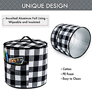 BAGSPRITE Dust Cover Compatible with Instant Pot 6 Quart-Appliance Covers- Insulated Pressure Cooker Cover with Pockets for Kitchen Accessories