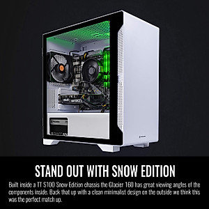 Thermaltake Glacier 160 Gaming PC (AMD Ryzen 5 3600, GTX 1660 Super, 16GB RGB 3000Mhz DDR4 ToughRAM RGB Memory, 500GB SSD, WiFi, Win 10 Home) Gaming Desktop Computer S1WT-B450-G16-LCS