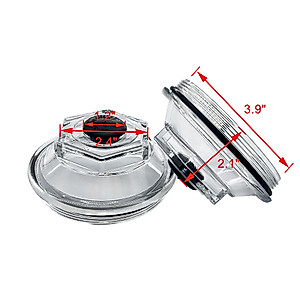 21-36 Oil Bath Dust Caps K71-148-00 Replacement for Dexter 9k-10K General Duty Axles 10K HD 12K 15K 4.0" Threads Trailer Axle 2 Pcs Plastic Screw-on Cap Kit Rubber Plugs O-Rings