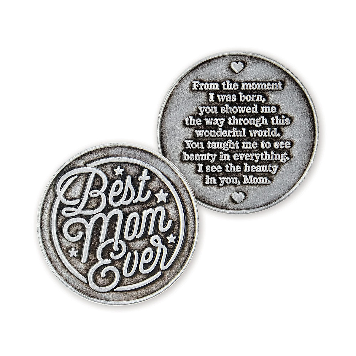 Best Mom Ever Love Expression Coin, Pocket Keepsake Gifts of Appreciation for Mothers Day, Birthday & Special Occasion Distance Gifts, Tokens of Appreciation for Family