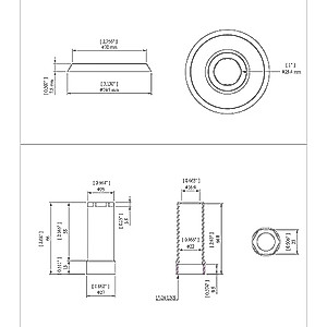 Trim Kit for 2-handle Shower Valve, Fit Delta Washerless Shower, Polished Brass Finish -By Plumb USA 38822