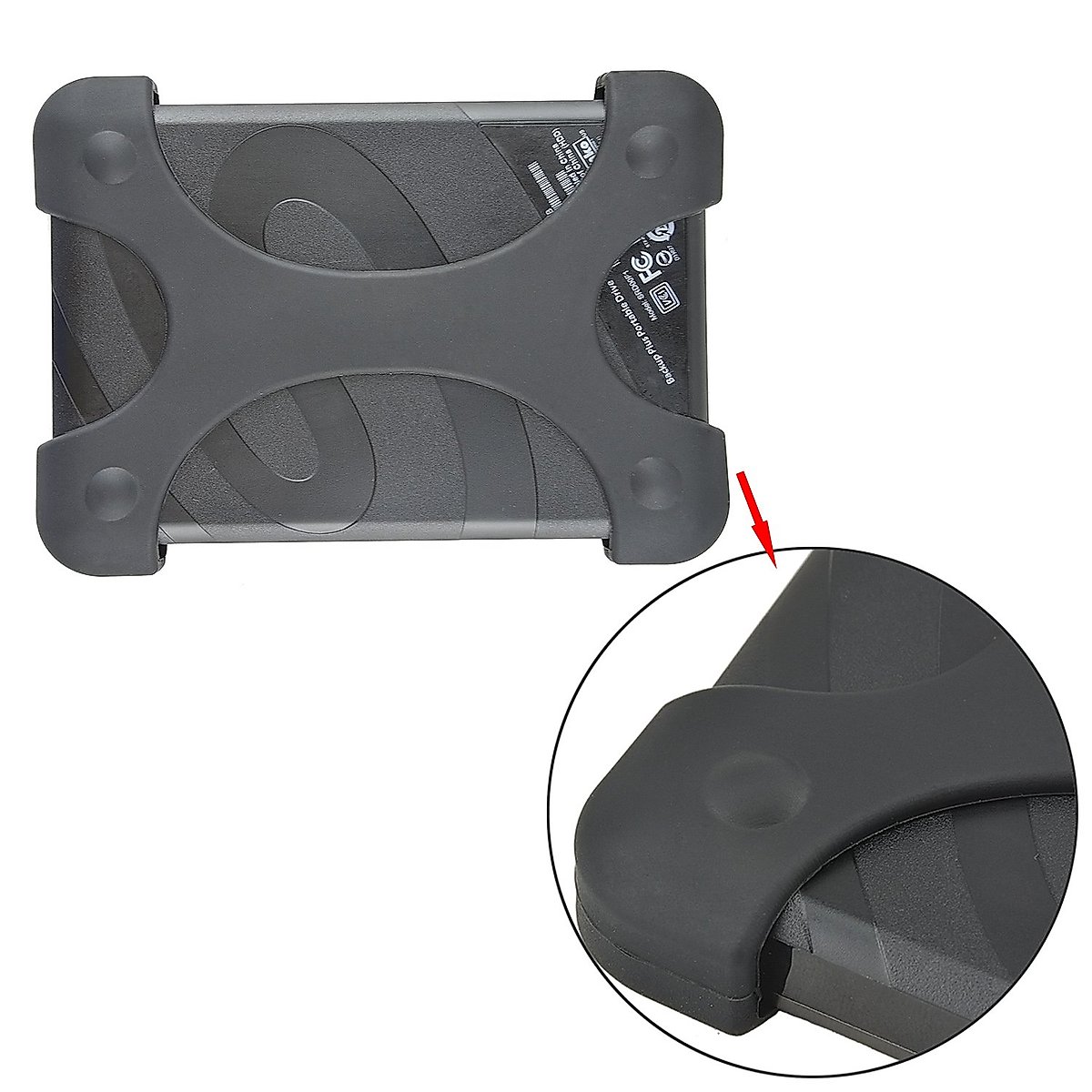Rancco 3 Pcs Silicone Shockproof HDD Case, Suit for Seagate Backup Plus 3T/4T,Expansion 4T,Game Drive for Xbox One 4T,WD My Passport & Elements 2T/3T/4T/,Toshiba Canvio Advance & Canvio Basics