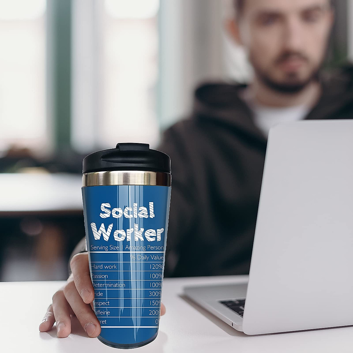 Coolertaste Social Worker Gifts for Women Men, Social Worker Gifts for Office Decor 15oz Tumbler Mug, Appreciation Gifts for Social Works Practitioner, Birthday Graduation Gift Ideas for BSW MSW DSW