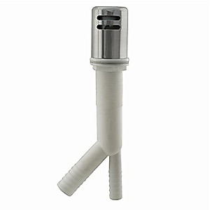 Westbrass D200-20 1-5/8" x 2-1/4" Solid Brass Air Gap Cap Kit, Non-Skirted, 1-Pack, Stainless Steel