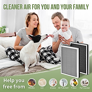 Nisreen JF 260 Replacement Filter Compatible with Jafanda Air Purifier Filter JF260, 3-in-1 True HEPA Filter for JF260 Air Puri-fier, Part# JF260-RF, 4-Pack