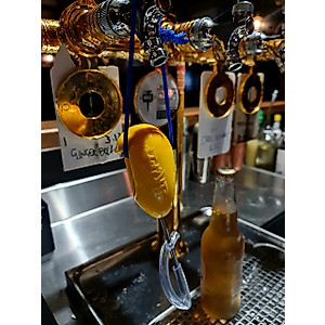 IKIPIK Ice Pick Stainless Steel Spike with Protective BPA-Free Cover. Spike Plastic Grip & Bottle Opener. (Canary)