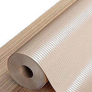 SinhRinh Drawer and Shelf Liner, 12IN x 20FT Non Slip Non Adhesive Cabinet Liner for Kitchen and Desk - Beige Ribbed