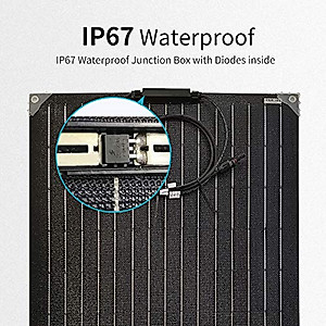 100W Solar Panel Flexible Monocrystalline 12V Portable Solar Module for Battery Charging -with Honey-Comb Structure Light Absorbtion Increased