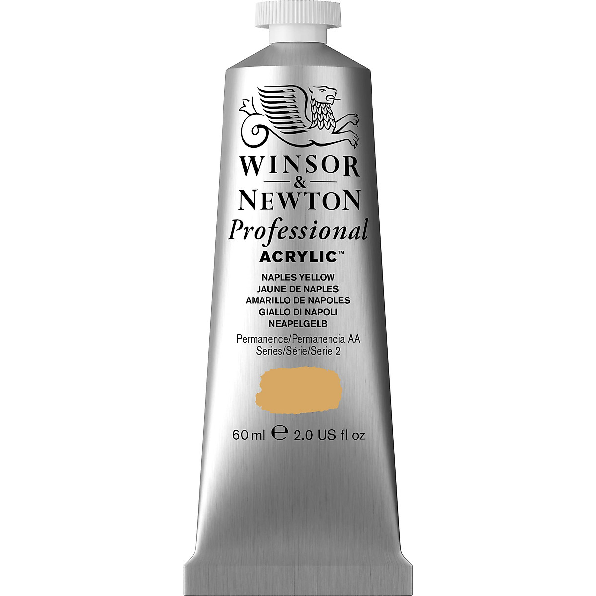 Winsor & Newton Professional Acrylic Paint, 60ml (2-oz) Tube, Naples Yellow